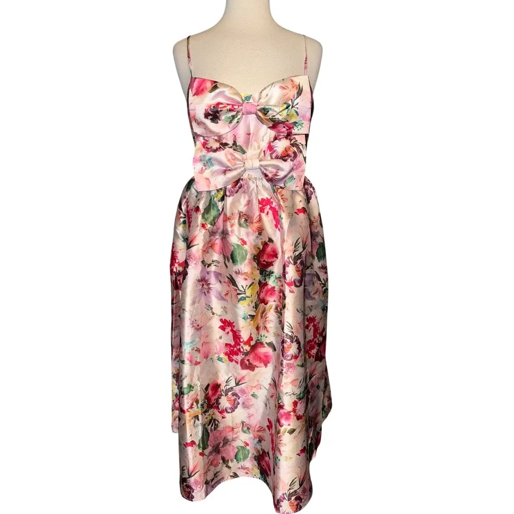 INA [f:na] | Dresses | Ina Fleeting Fauna Pink Floral Midi Dress Double ...
